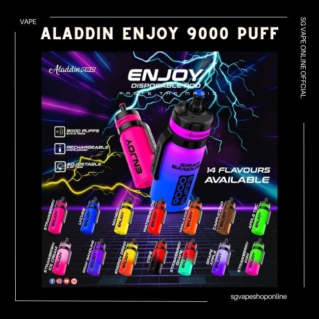 ALADDIN PRO ENJOY 9000 COD SINGAPORE - SINGAPORE VAPE ONLINE SHOP – SG ...